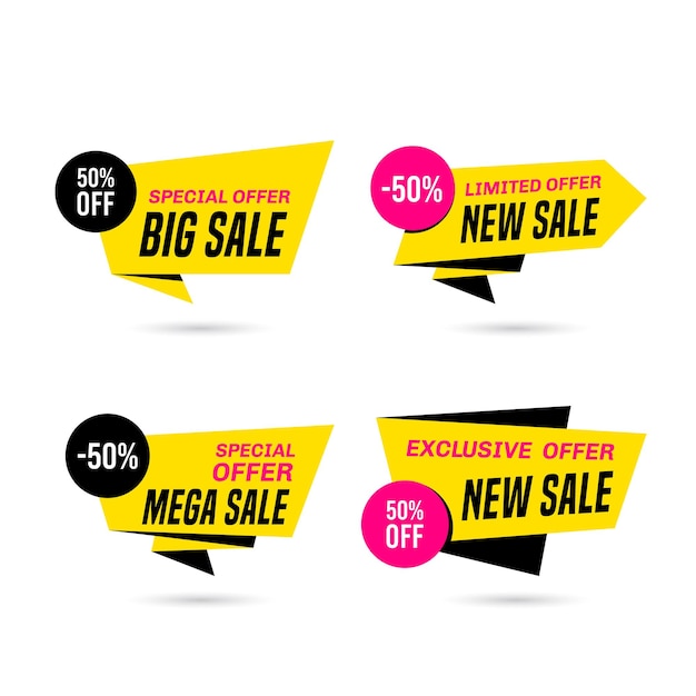 Premium Vector Set Of Discount Price Labels