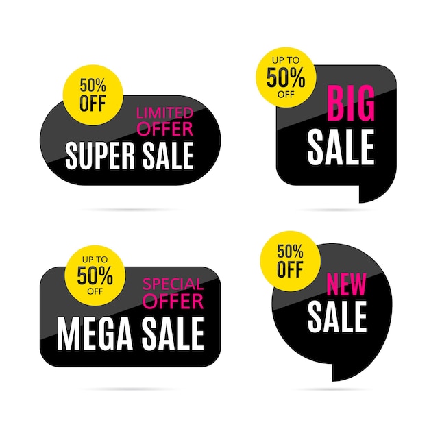 Premium Vector Set Of Discount Price Labels