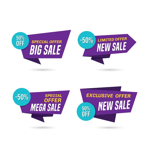 Premium Vector Set Of Discount Price Labels