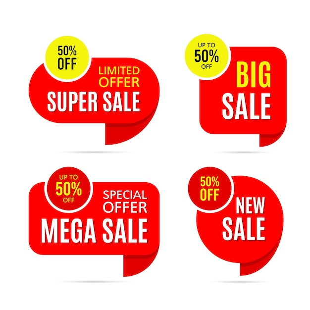 Premium Vector Set Of Discount Price Labels