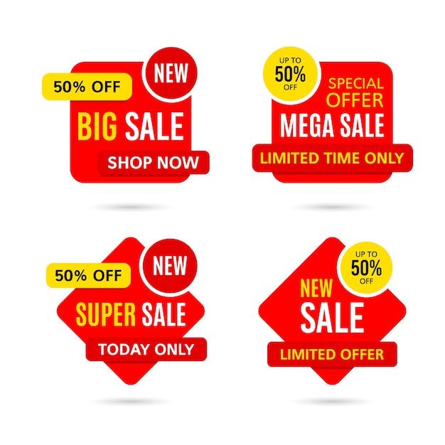Premium Vector Set Of Discount Price Labels