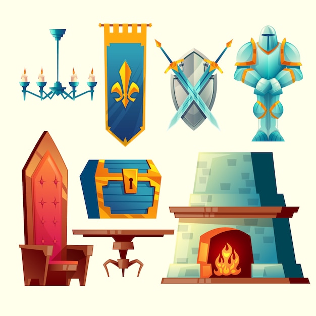 Free Vector | Set of fantasy items, fairy tale game design objects for ... Free Vector | Set of fantasy items, fairy tale game design objects for ...