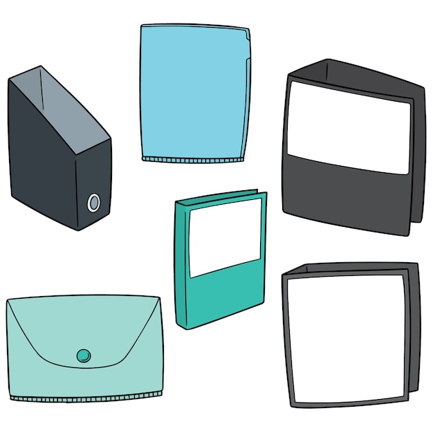 Premium Vector | Set of folders Premium Vector | Set of folders