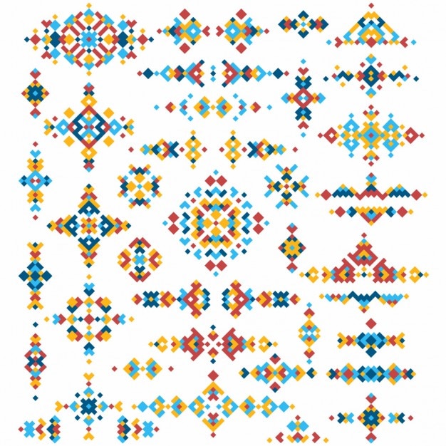 Free Vector | Set of geometric tribal elements Free Vector | Set of geometric tribal elements