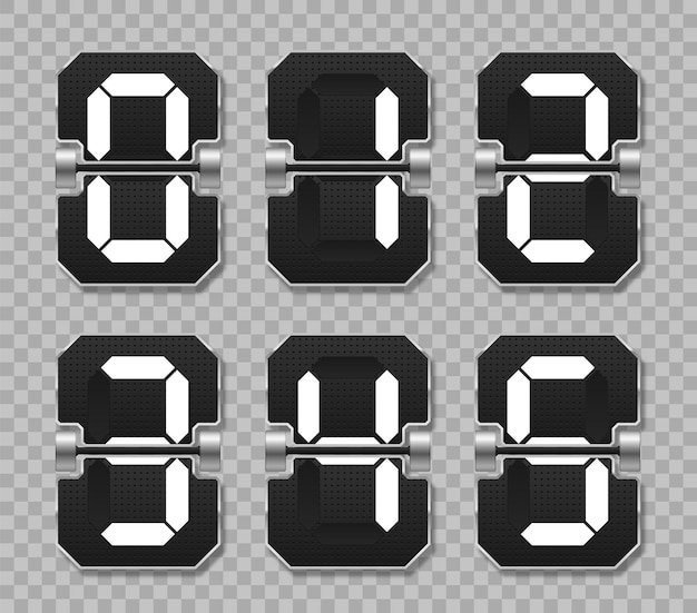 Premium Vector | Set of numbers on a mechanical scoreboard countdown ... Premium Vector | Set of numbers on a mechanical scoreboard countdown ...