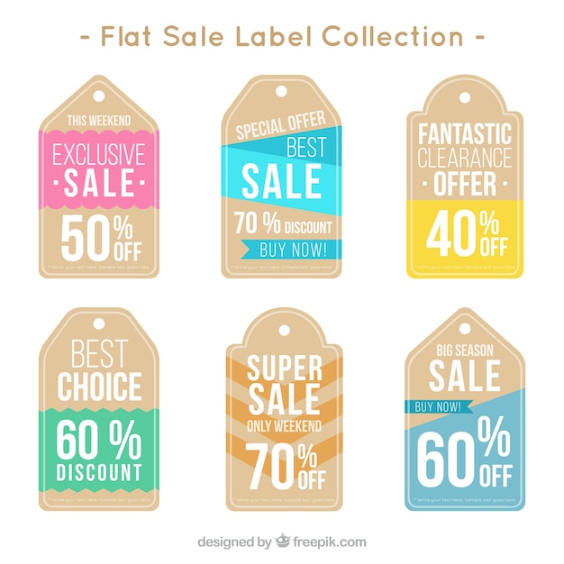 Set Of Discount Vintage Labels Vector Free Download