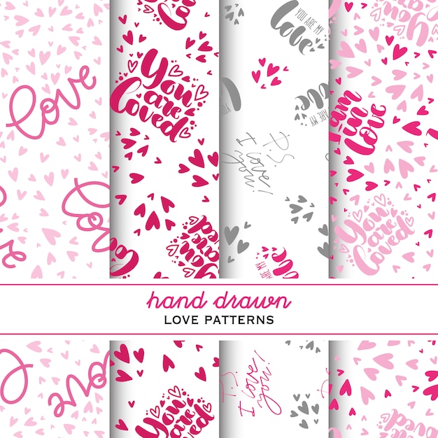 Premium Vector | Set of the patterns of the lettering phrase Premium Vector | Set of the patterns of the lettering phrase