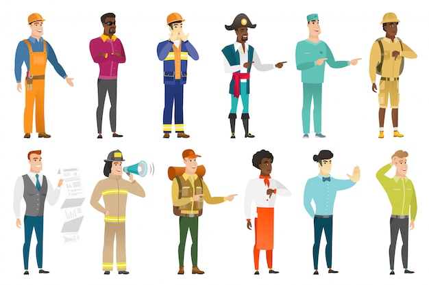 Premium Vector | Set of professions characters. Premium Vector | Set of professions characters.