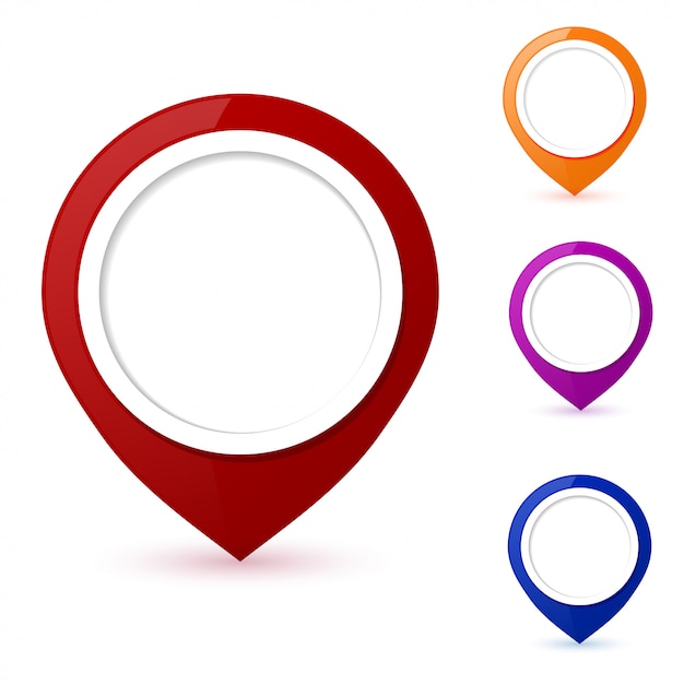 Premium Vector | Set of round map pointers Premium Vector | Set of round map pointers