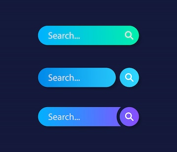 Premium Vector | Set search bar. web ui design element for web site or browsers. text field and ...