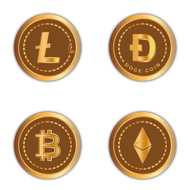Premium Vector | Several types of cryptocurrencies Premium Vector | Several types of cryptocurrencies