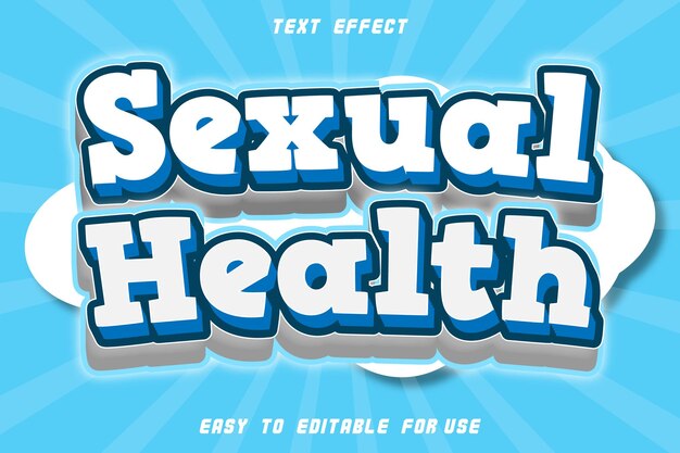 Premium Vector Sexual Health Editable Text Effect Comic Style