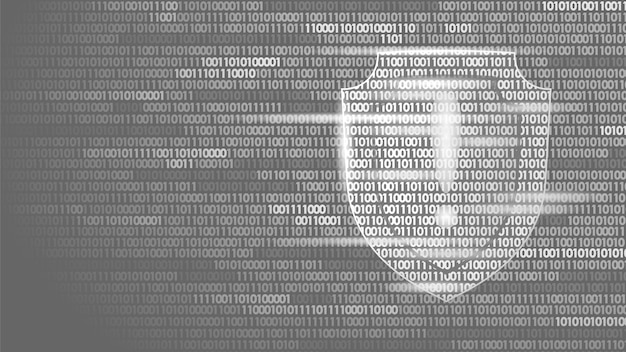 Premium Vector Shield Guard Safety System Binary Code Flow Big Data Security Hacker