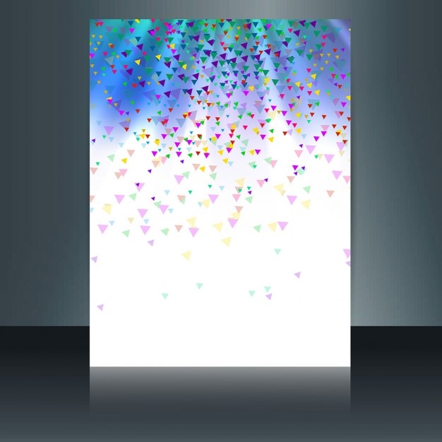 Free Vector | Shiny colorful confetti brochure Free Vector | Shiny colorful confetti brochure