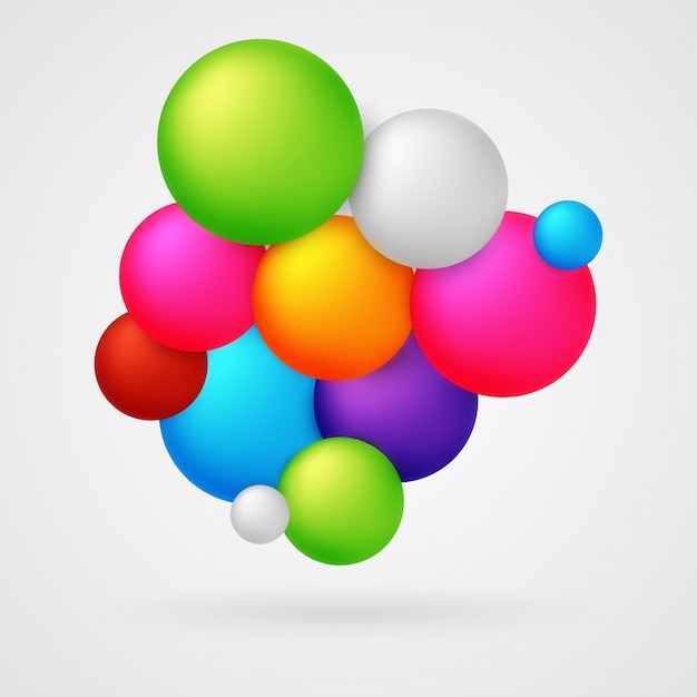 Premium Vector | Shiny colorful spheres background. Premium Vector | Shiny colorful spheres background.