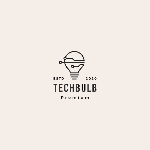 Premium Vector | Smart bulb tech logo Premium Vector | Smart bulb tech logo