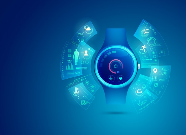 Smart watch application interface | Premium Vector Smart watch application interface | Premium Vector