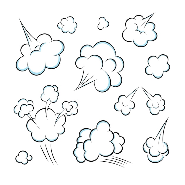 Premium Vector Smelling Pop Art Comic Book Cartoon Fart Cloud Flat