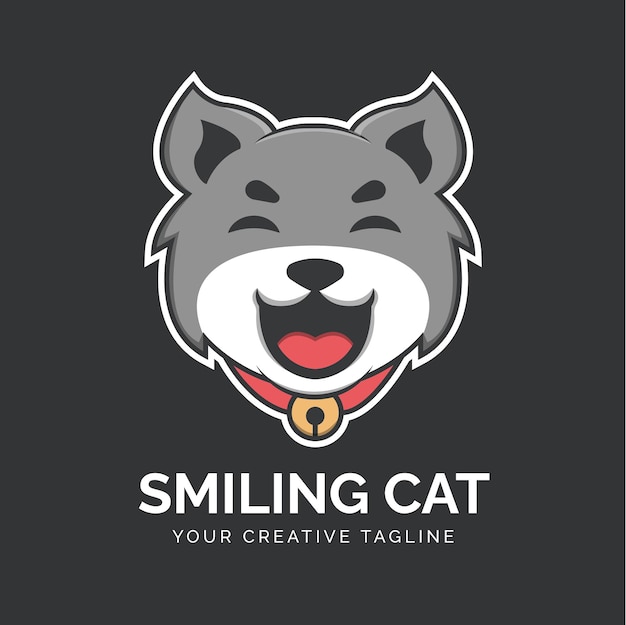 Premium Vector | Smiling cat logo Premium Vector | Smiling cat logo