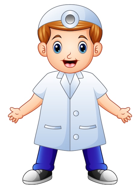 Premium Vector | Smiling dentist cartoon Premium Vector | Smiling dentist cartoon