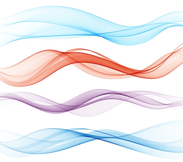 Premium Vector | Smooth wave flow. color wave. set of abstract elements ... Premium Vector | Smooth wave flow. color wave. set of abstract elements ...