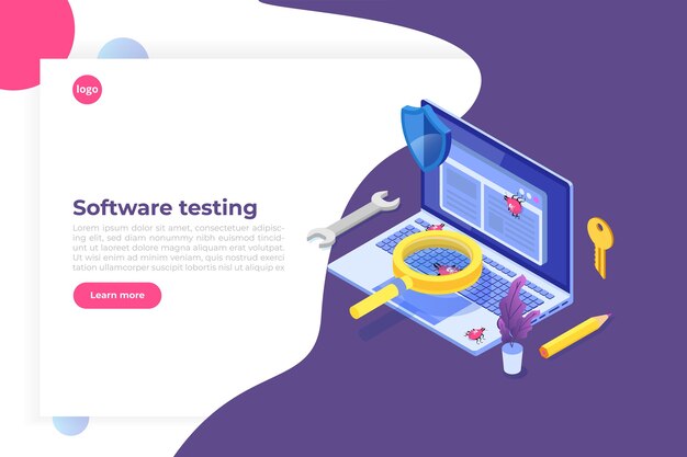 Premium Vector | Software or application testing isometric concept. Premium Vector | Software or application testing isometric concept.