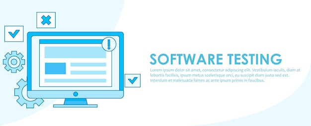 Free Vector | Software testing banner Free Vector | Software testing banner