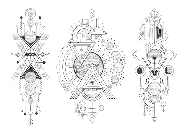Premium Vector | Solar system planet sketch Premium Vector | Solar system planet sketch