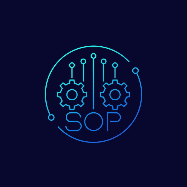 Premium Vector | Sop, standard operating procedure icon, linear Premium Vector | Sop, standard operating procedure icon, linear