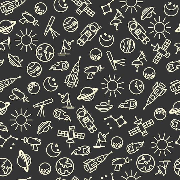 Premium Vector | Space seamless pattern Premium Vector | Space seamless pattern