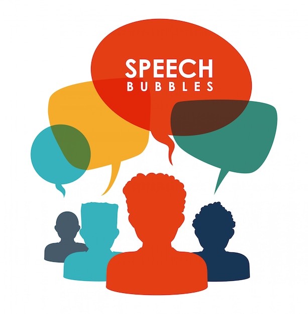 Premium Vector | Speech bubbles communication Premium Vector | Speech bubbles communication
