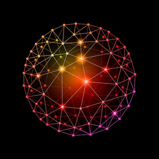 Premium Vector | Sphere connected Premium Vector | Sphere connected