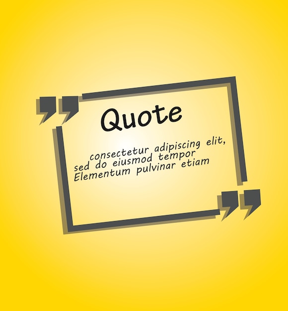 Premium Vector | Square quote text bubble Premium Vector | Square quote text bubble