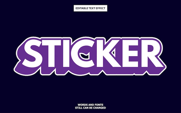 Premium Vector | Sticker text effect Premium Vector | Sticker text effect