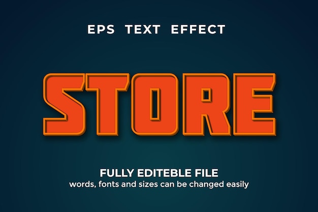 Premium Vector Store 3d Style Editable Text Effect Premium Vector