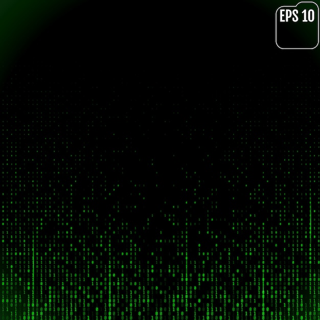 Premium Vector | Stream of binary code on screen