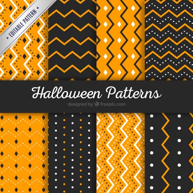 Striped and dotted halloween patterns Vector | Free Download Striped and dotted halloween patterns Vector | Free Download
