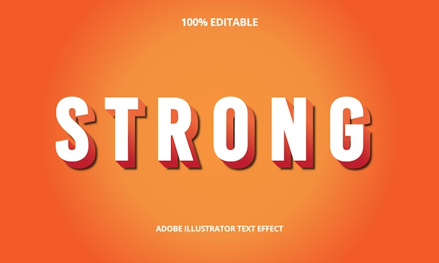 Premium Vector | Strong text effect premium Premium Vector | Strong text effect premium