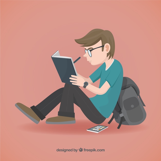 Student illustration Vector | Free Download Student illustration Vector | Free Download