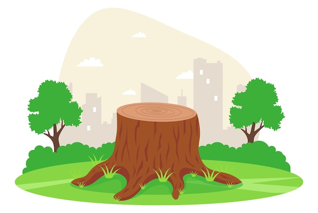 Premium Vector | Stump from a tree in a forest in a clearing. flat ... Premium Vector | Stump from a tree in a forest in a clearing. flat ...