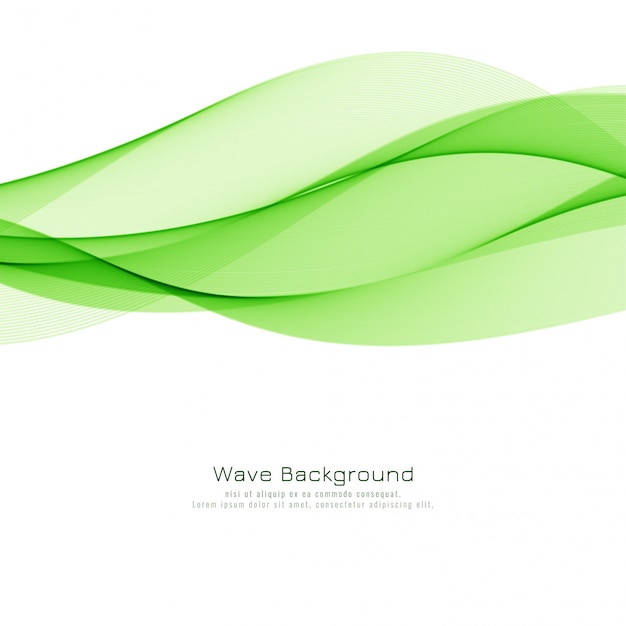 Premium Vector | Stylish green wave background Premium Vector | Stylish green wave background