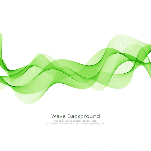 Premium Vector | Stylish green wave background Premium Vector | Stylish green wave background
