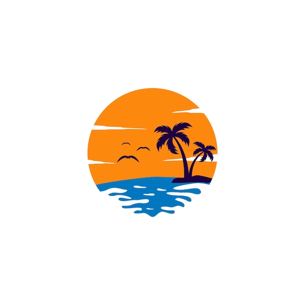 Premium Vector | Sunset logo icon design template vector Premium Vector | Sunset logo icon design template vector