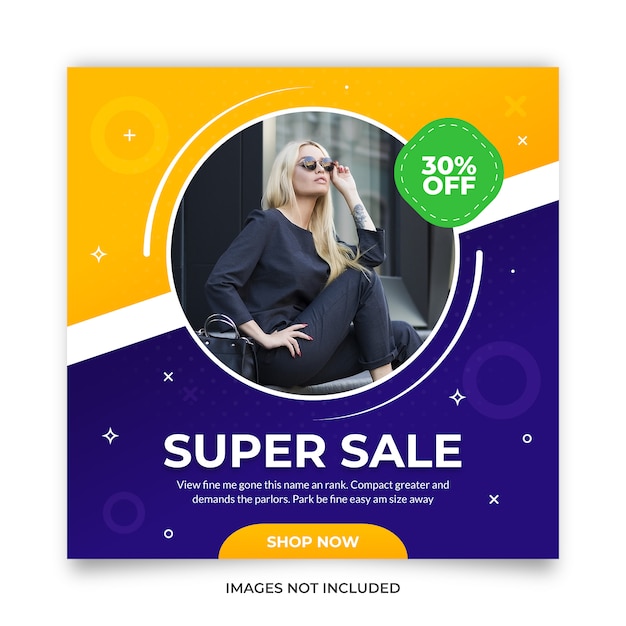 Premium Vector Super Sale Modern Banner Template