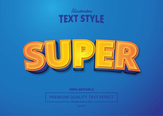 Premium Vector Super Text Effect