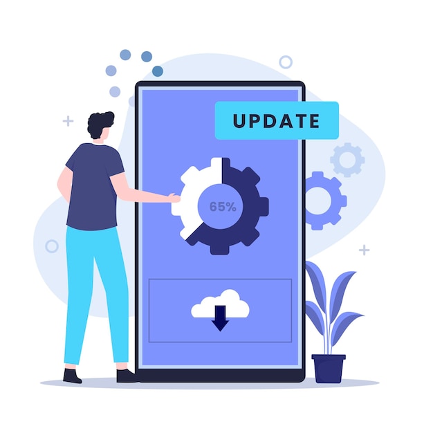 Premium Vector | System update improvement illustration design concept ... Premium Vector | System update improvement illustration design concept ...