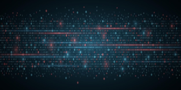 Premium Vector | Technology background of binary code. software code. random 0 and 1 numbers of ...