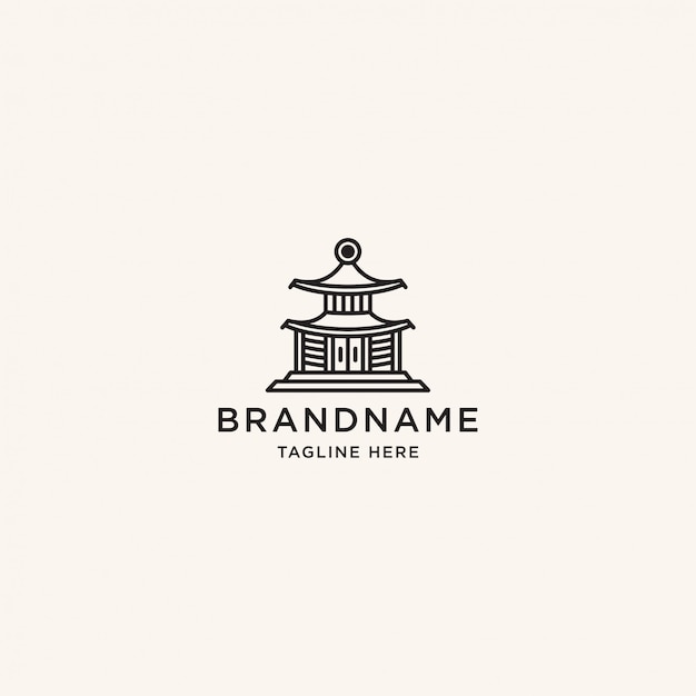 Premium Vector | Temple logo design template Premium Vector | Temple logo design template