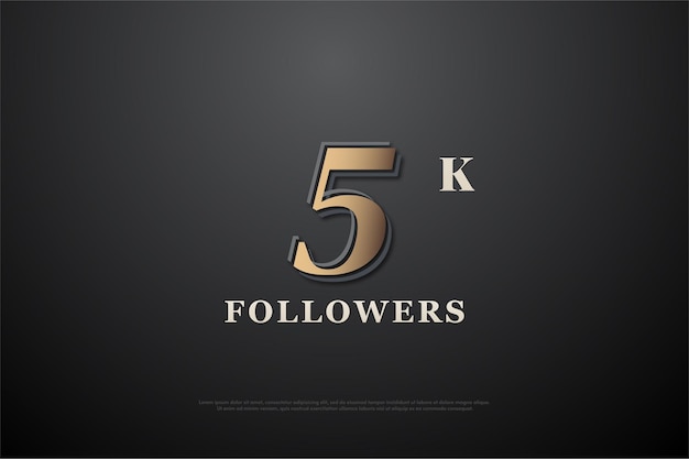 Premium Vector | Thank you so much 5k followers with unique number. Premium Vector | Thank you so much 5k followers with unique number.