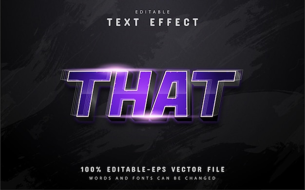 Premium Vector | That text, purple gradient text effect Premium Vector | That text, purple gradient text effect